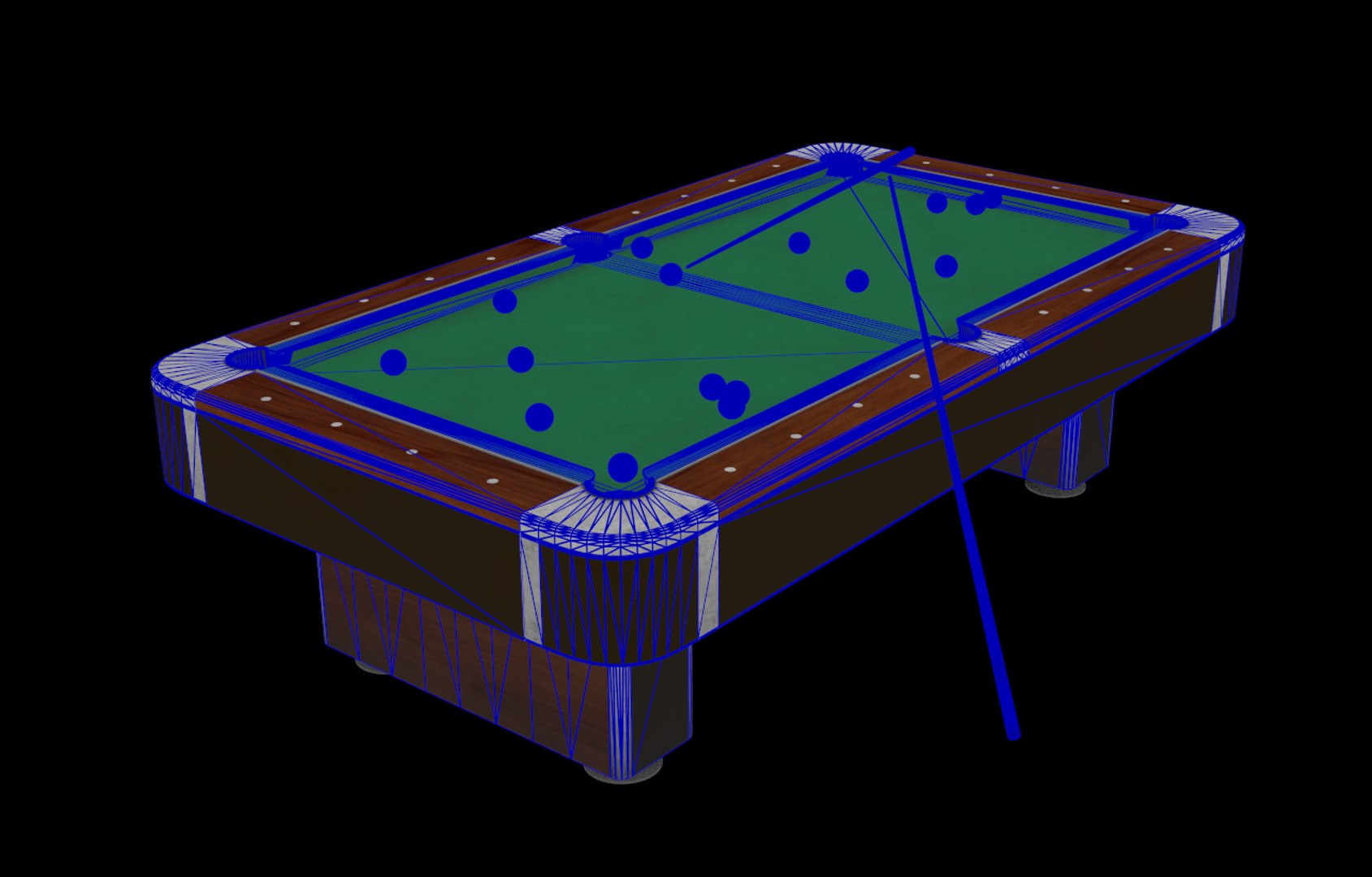 Pool Table Cues 3D Model - TurboSquid 1599005