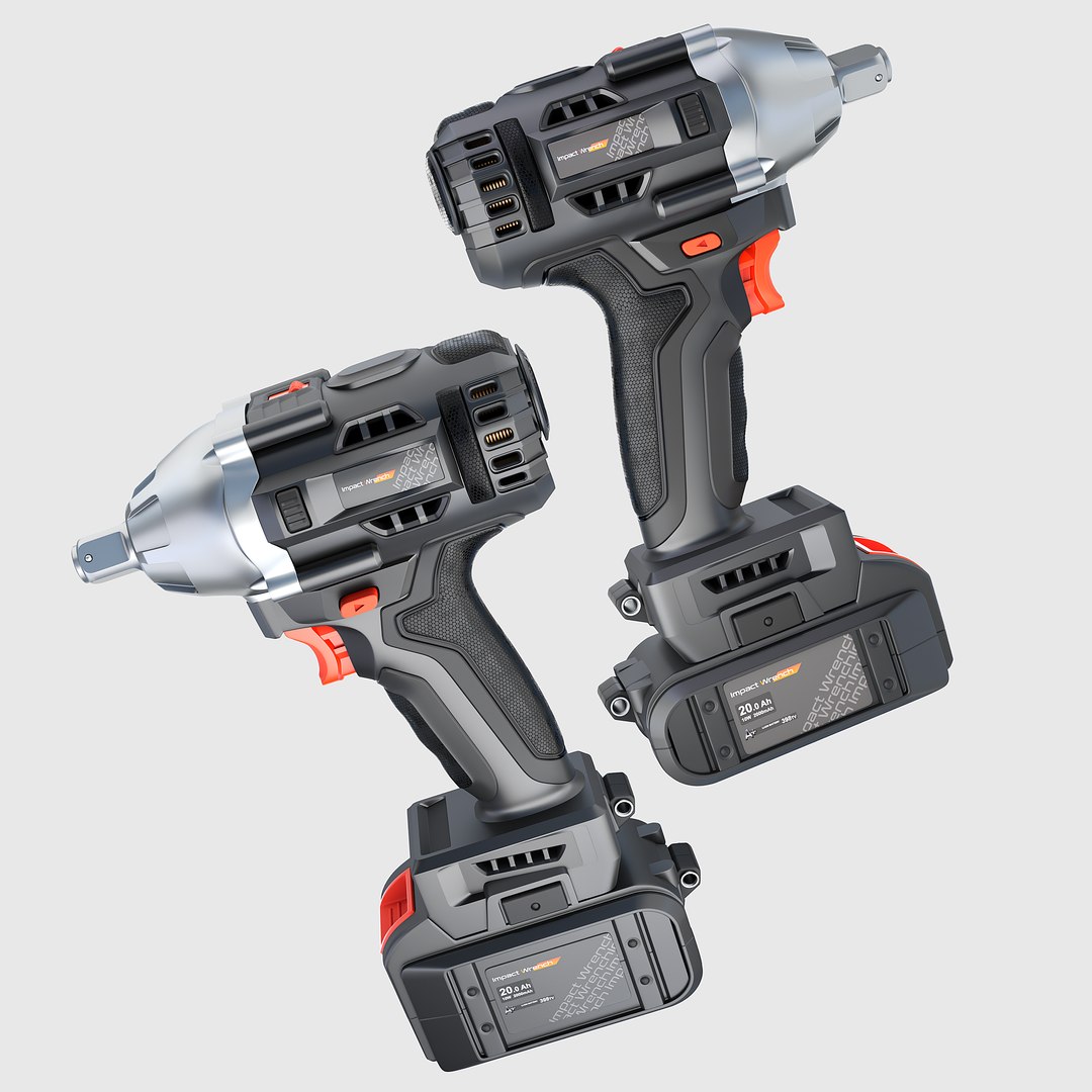 3D Battery-powered Impact Wrench W1 3D Model - TurboSquid 2344777