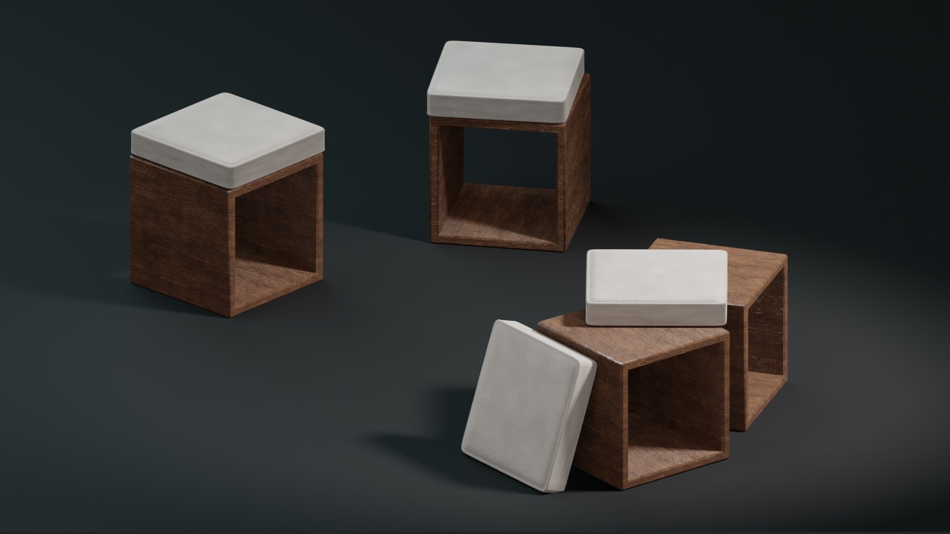 3D Simple Block Furniture n°1 - TurboSquid 1747182