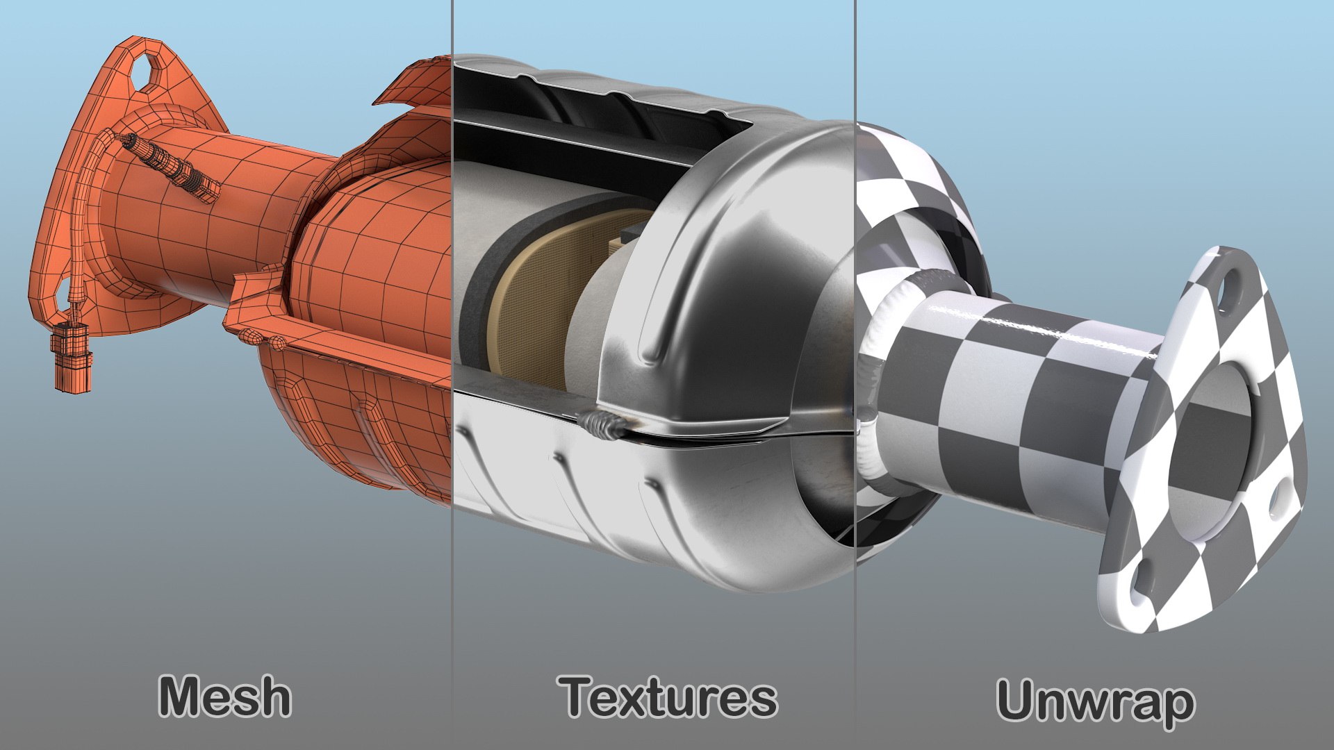 Catalytic Converter Cross Section 3D Model - TurboSquid 1546061