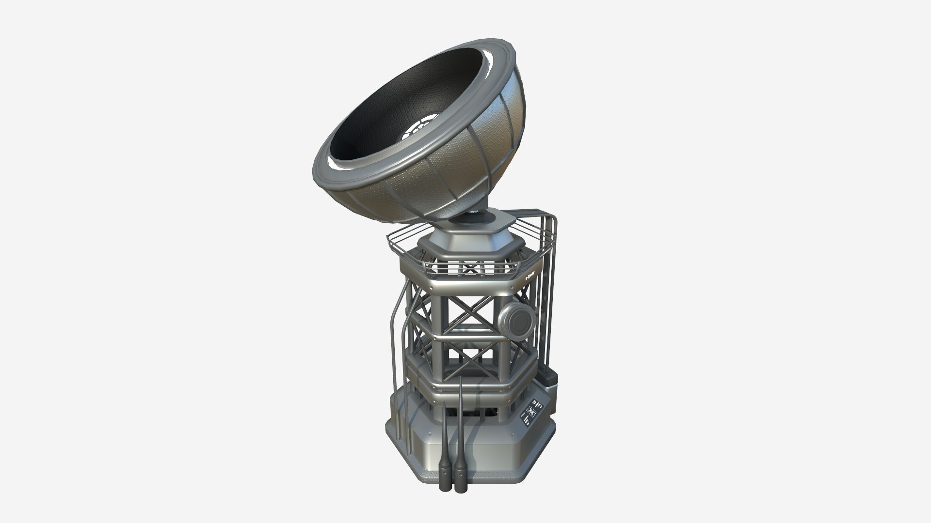3D SciFi Antenna Tower A08 Metallic - Sci Fi Exterior Design Model ...