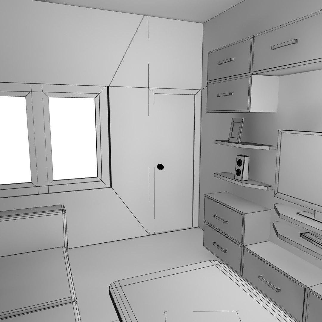 3d Model Drawing Room