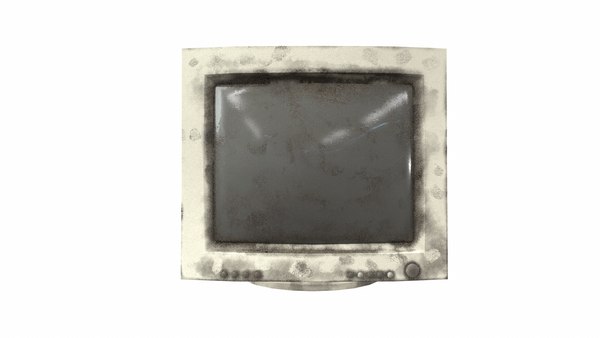 3D Vintage crt tube computer monitor display da1 model - TurboSquid 1964984