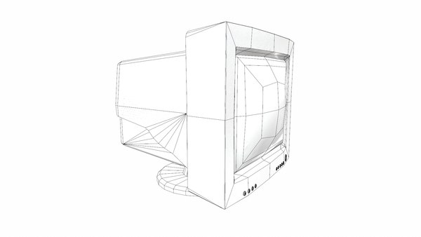 3D Vintage crt tube computer monitor display da1 model - TurboSquid 1964984