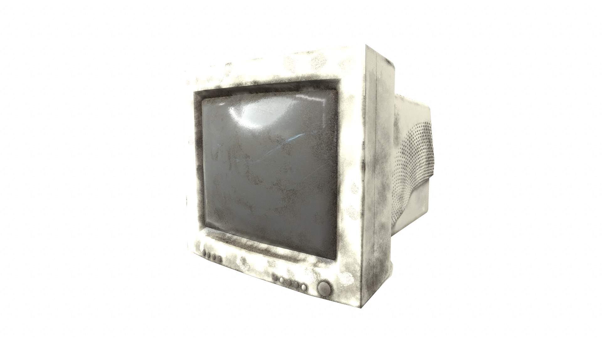 3D Vintage Crt Tube Computer Monitor Display Da1 Model - TurboSquid 1964984