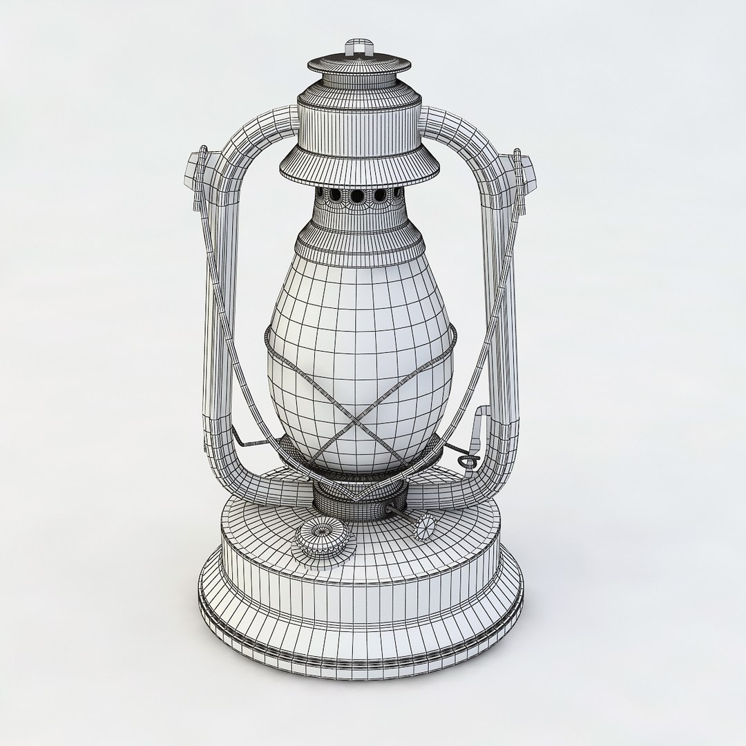 Old Lantern Light 3d Model