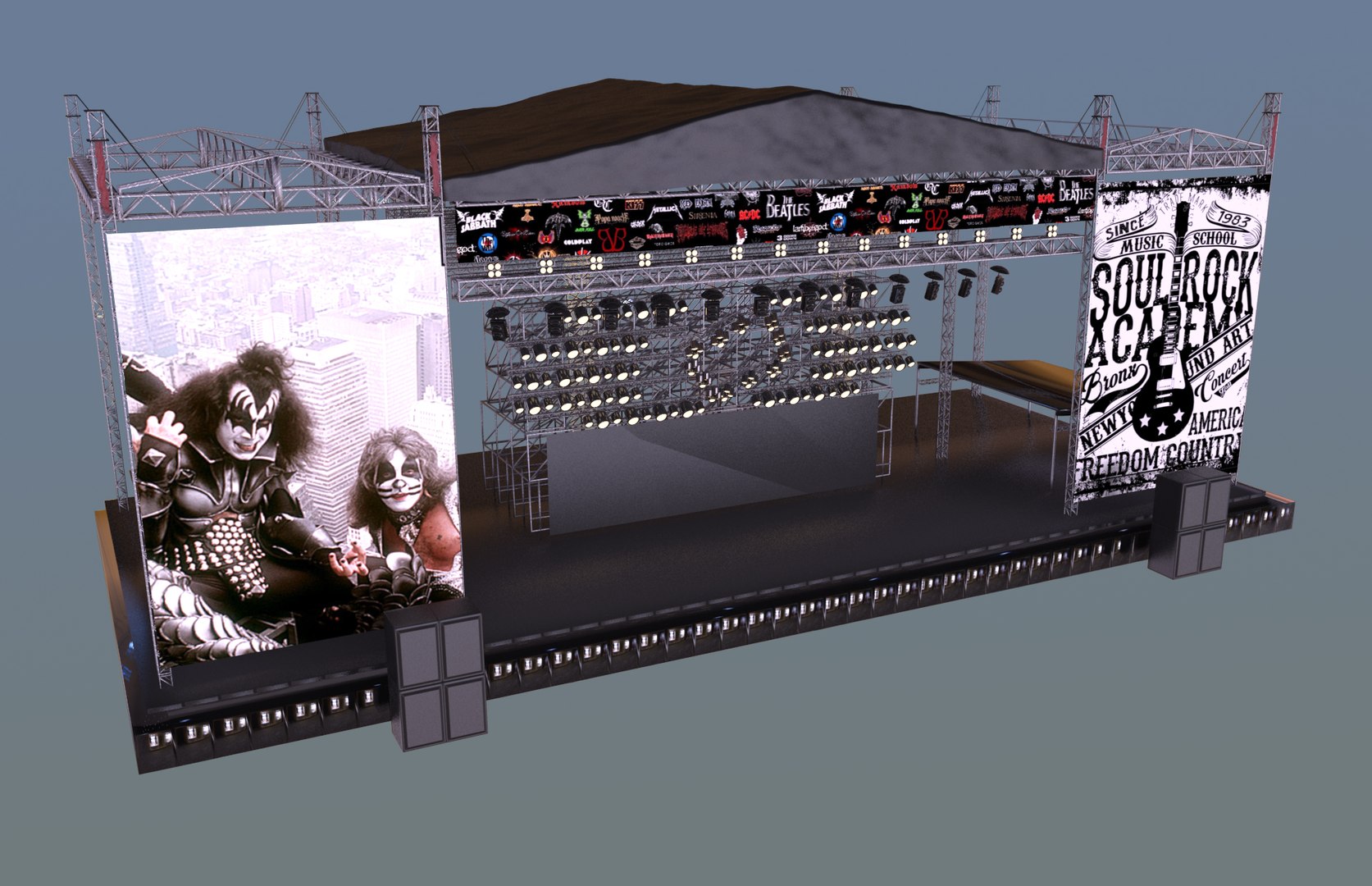 3D Concert Stage Model - TurboSquid 1294258