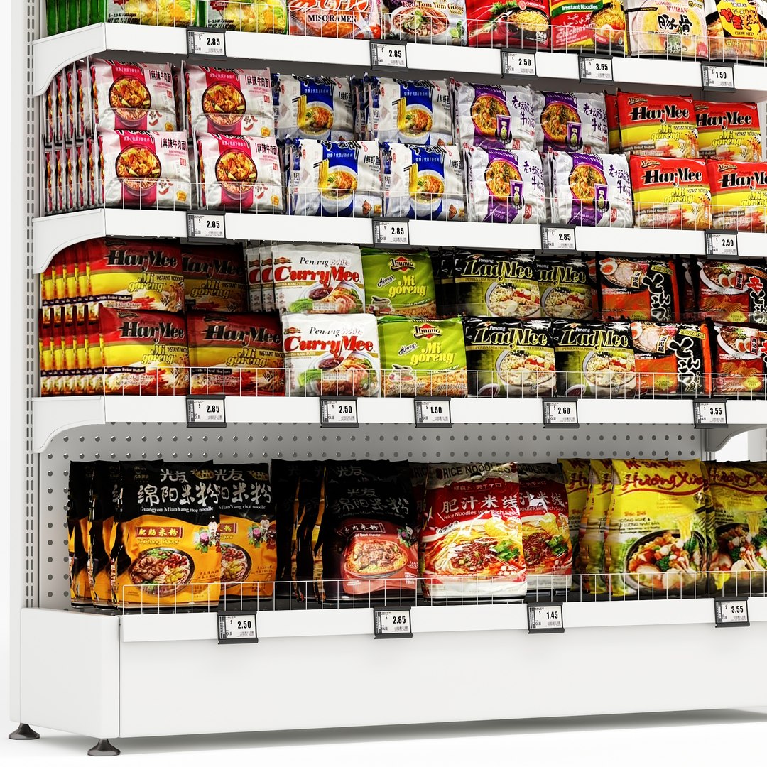 Ramens And Noodles Display LB25 3D Model - TurboSquid 2411522