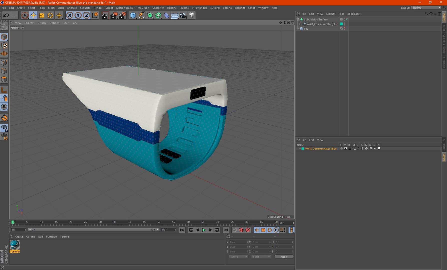 Wrist Communicator Blue 3D Model - TurboSquid 1896674