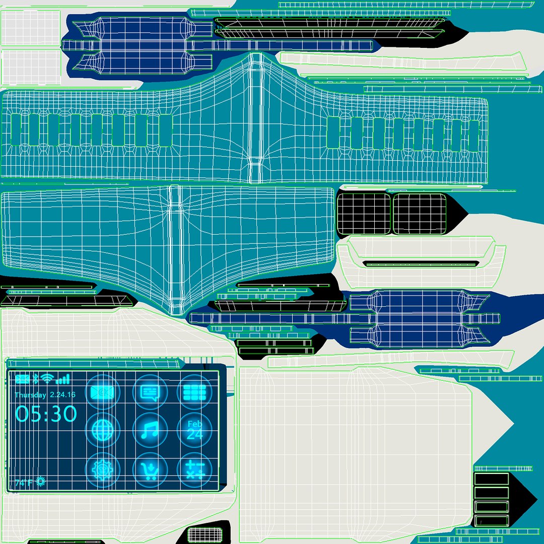 Wrist Communicator Blue 3D Model - TurboSquid 1896674