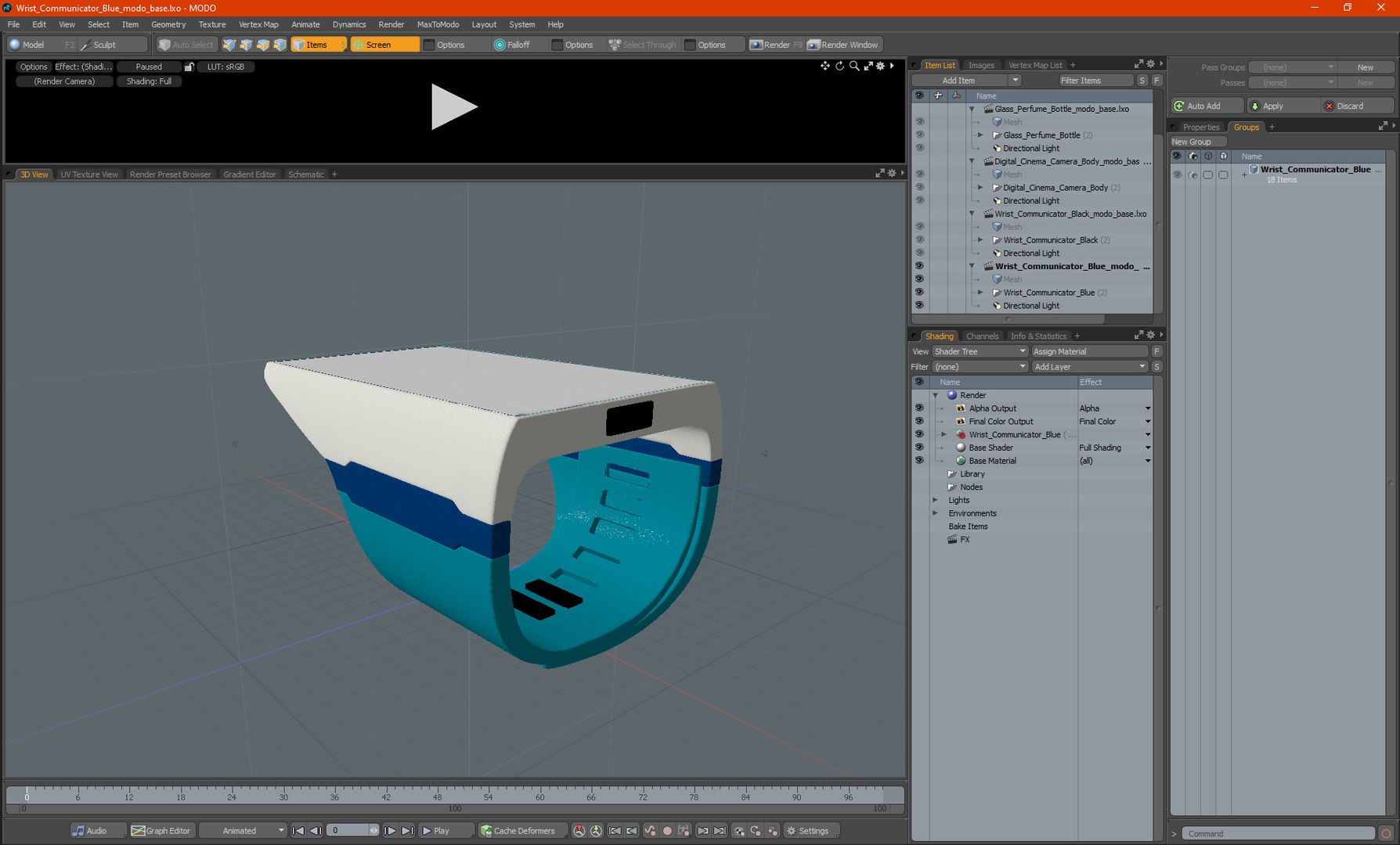Wrist Communicator Blue 3D Model - TurboSquid 1896674