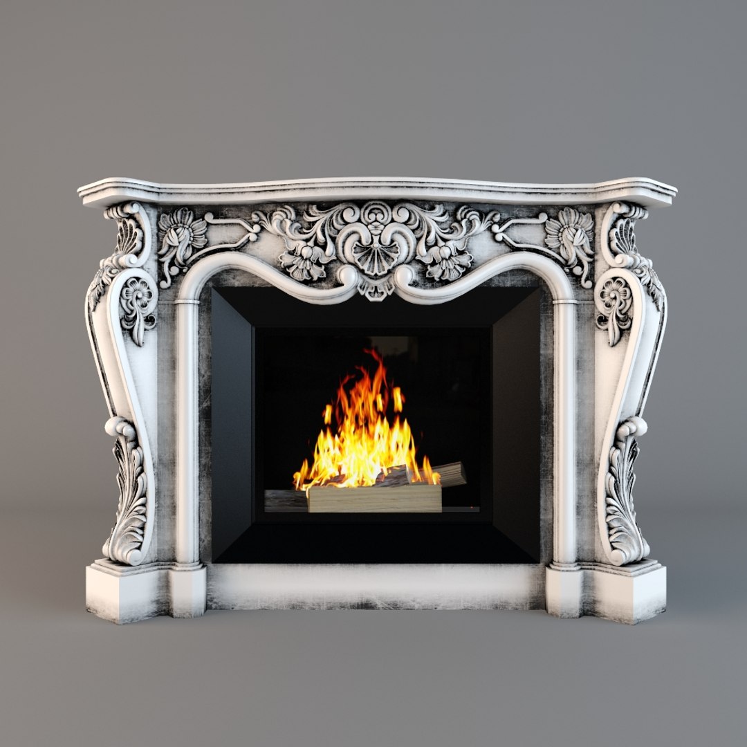 3d Model Classic Fireplace