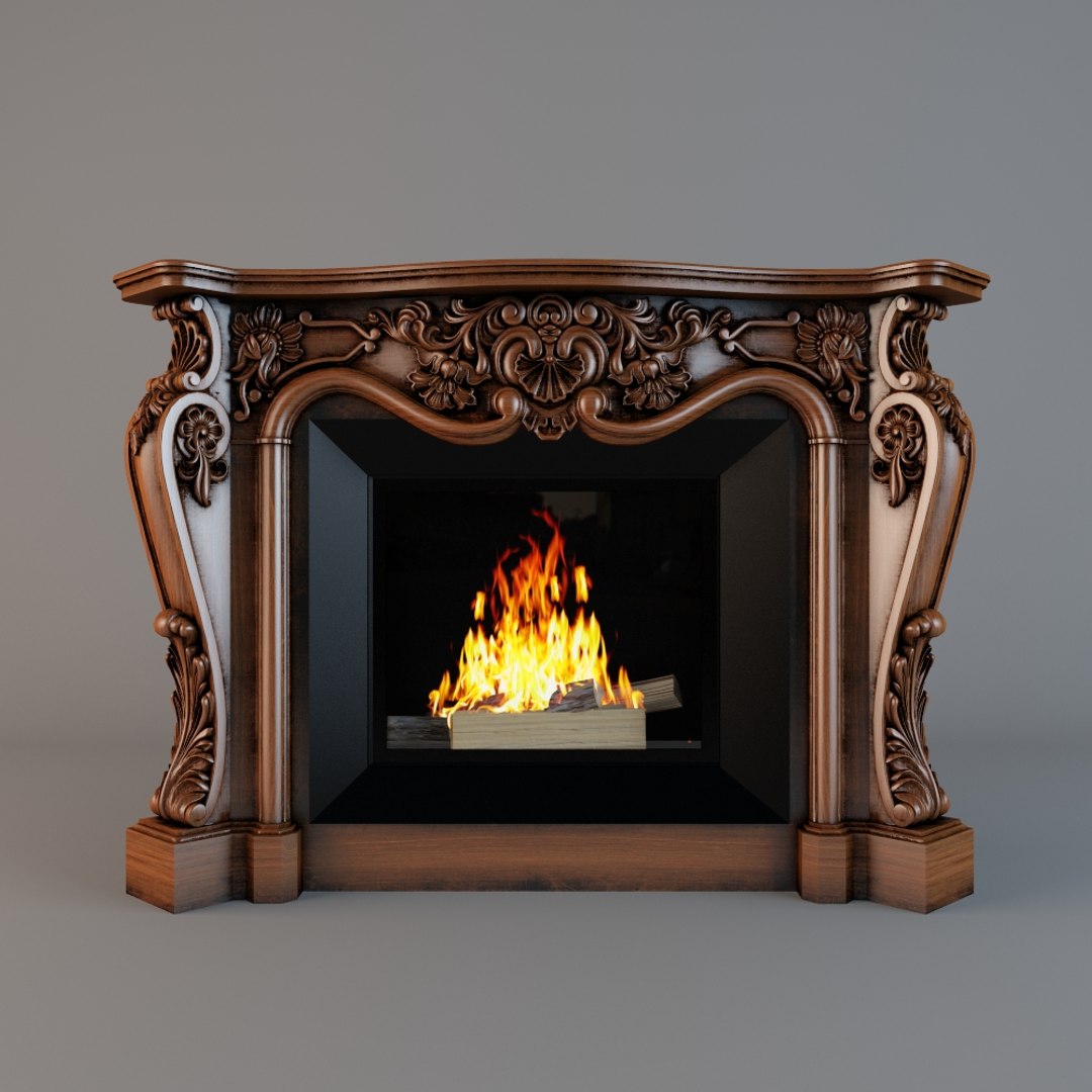 3d Model Classic Fireplace