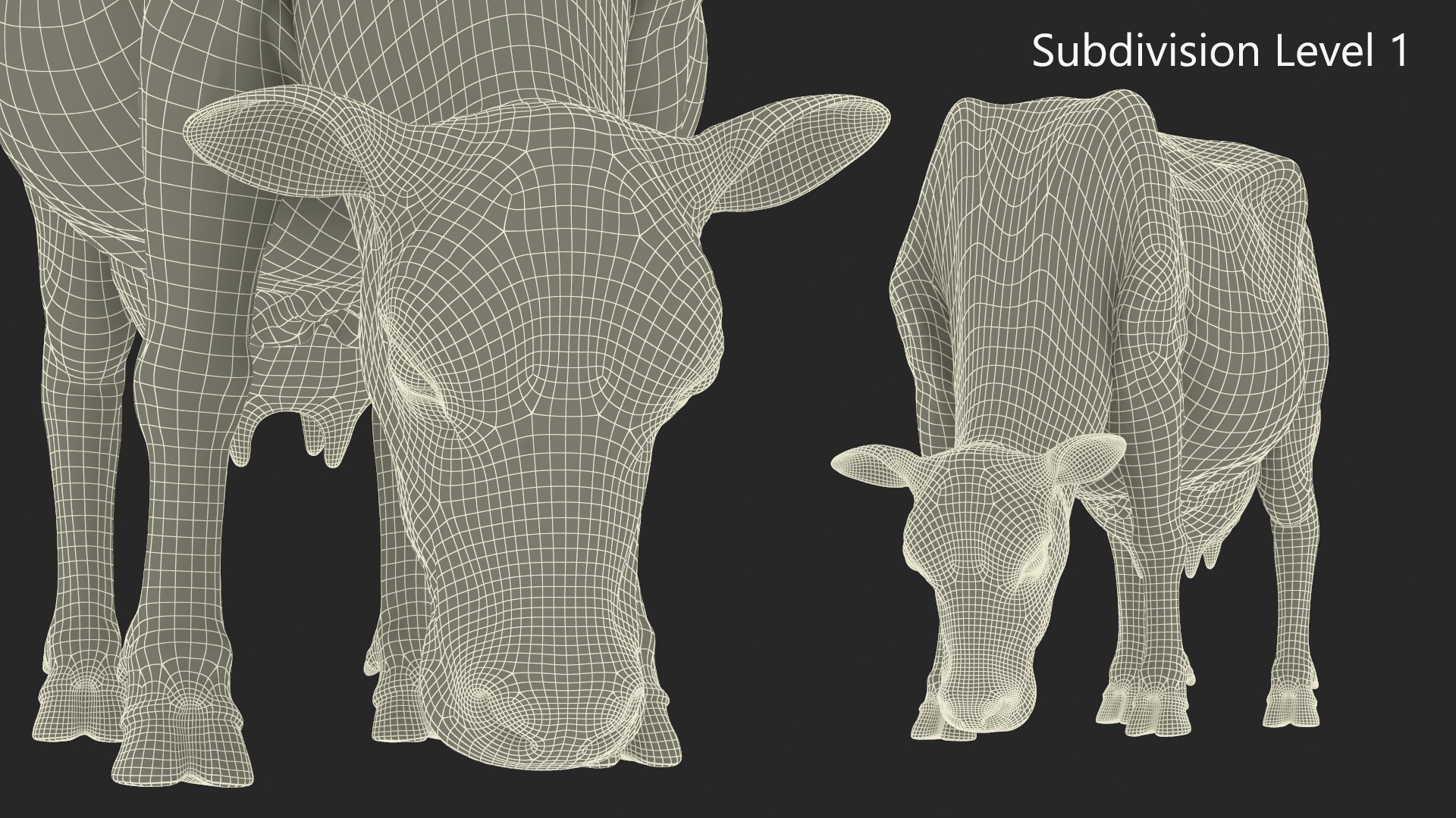 Mini Cow Eating Fur 3D Model - TurboSquid 2310740