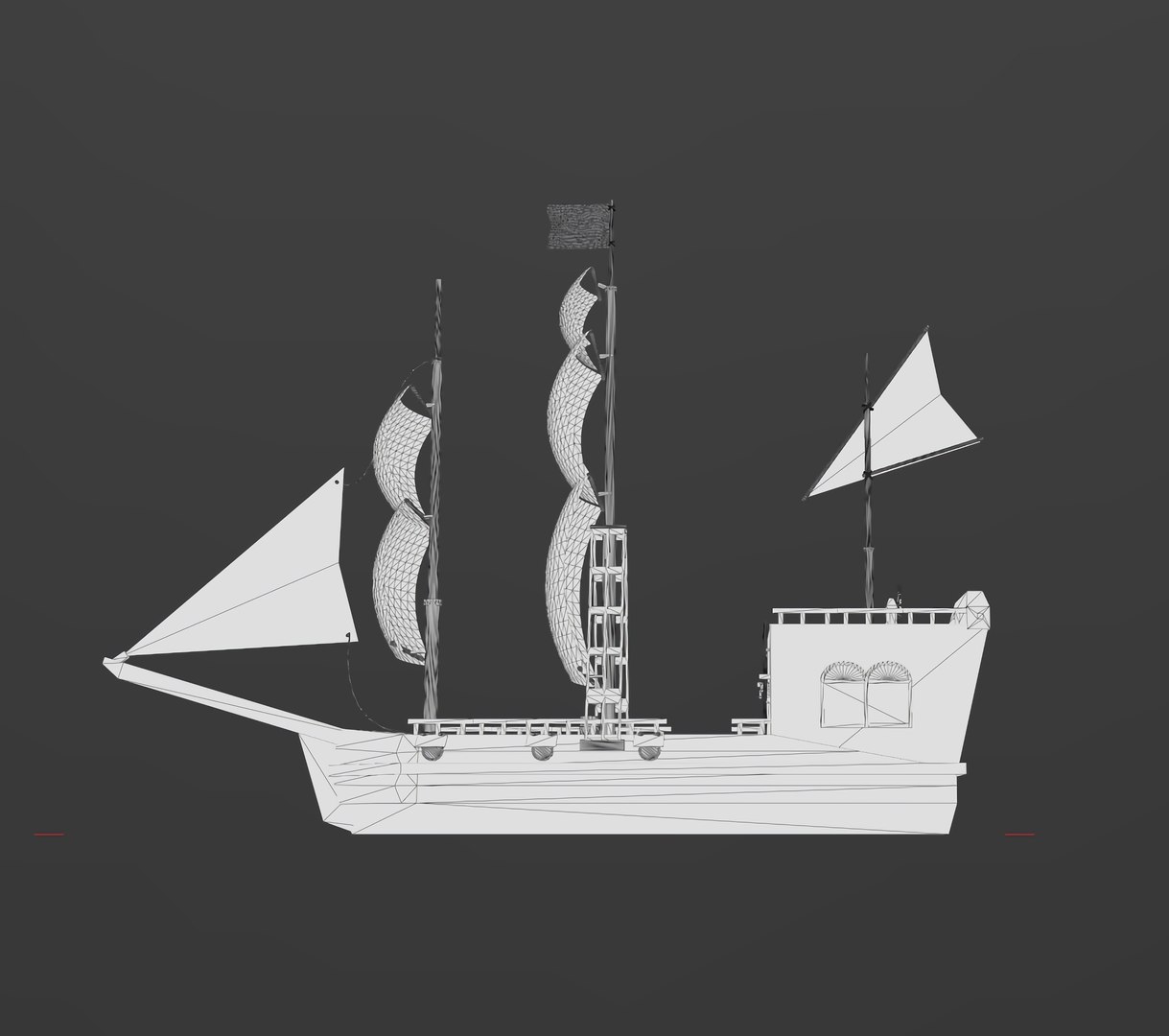Pirate Ship Simple Model - TurboSquid 1949806