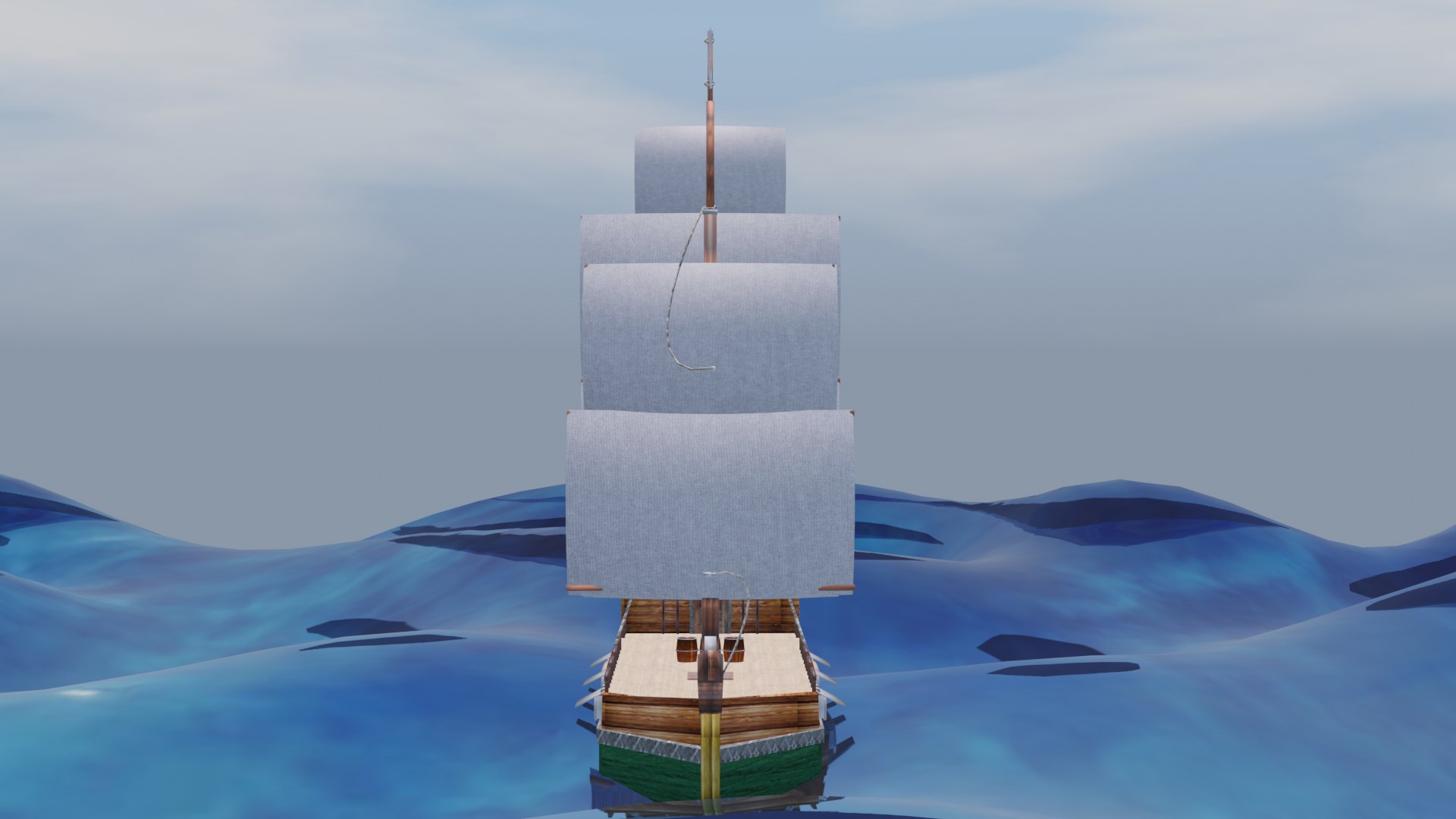 Pirate Ship Simple Model - TurboSquid 1949806