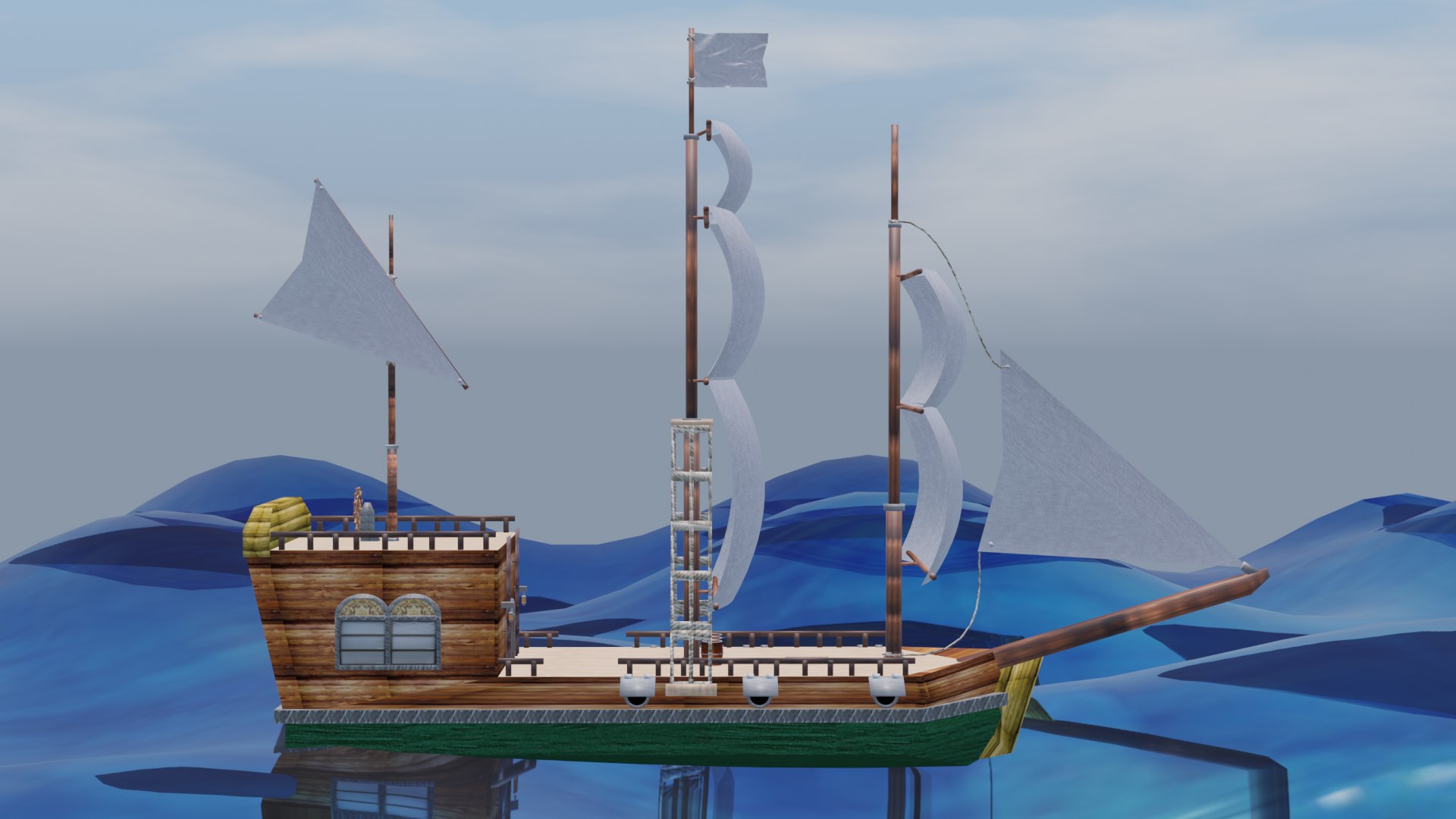 Pirate Ship Simple Model - TurboSquid 1949806
