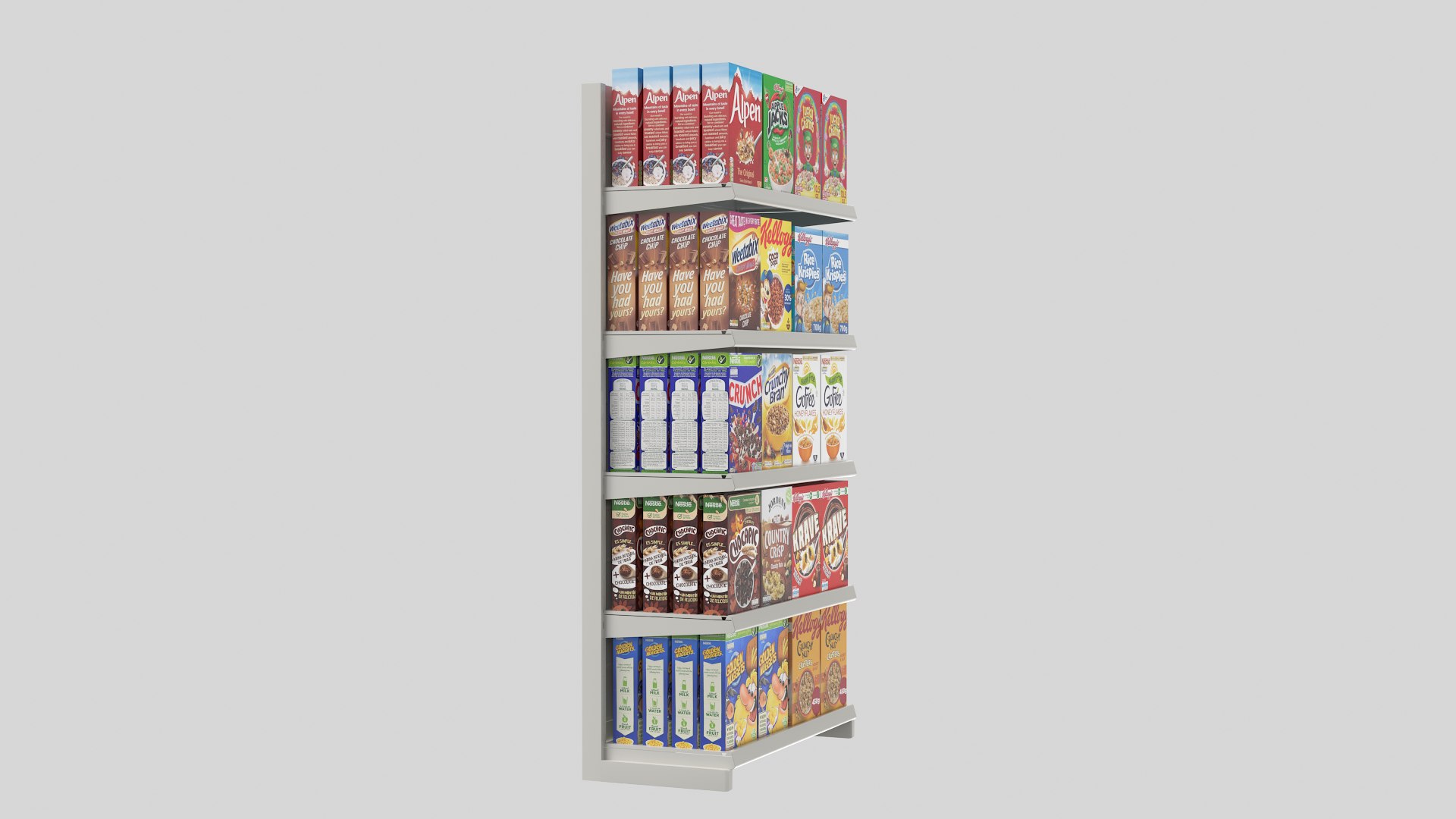 Supermarket Shelf Cereal 02 Model - TurboSquid 1878362