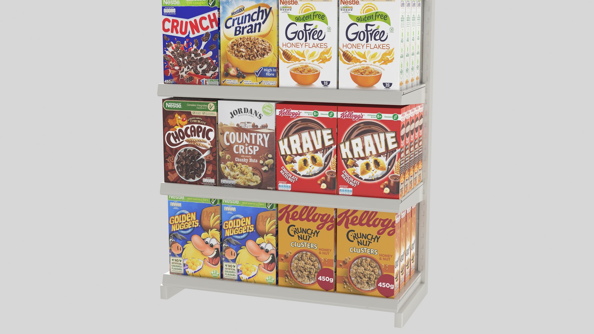 Supermarket Shelf Cereal 02 Model - TurboSquid 1878362