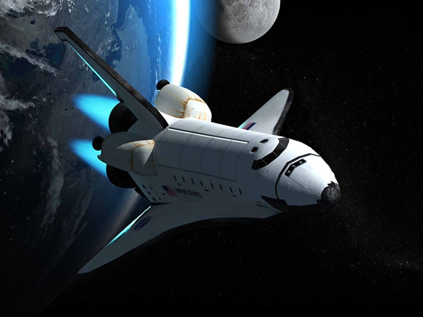 Endeavour Space Shuttle 3d Model