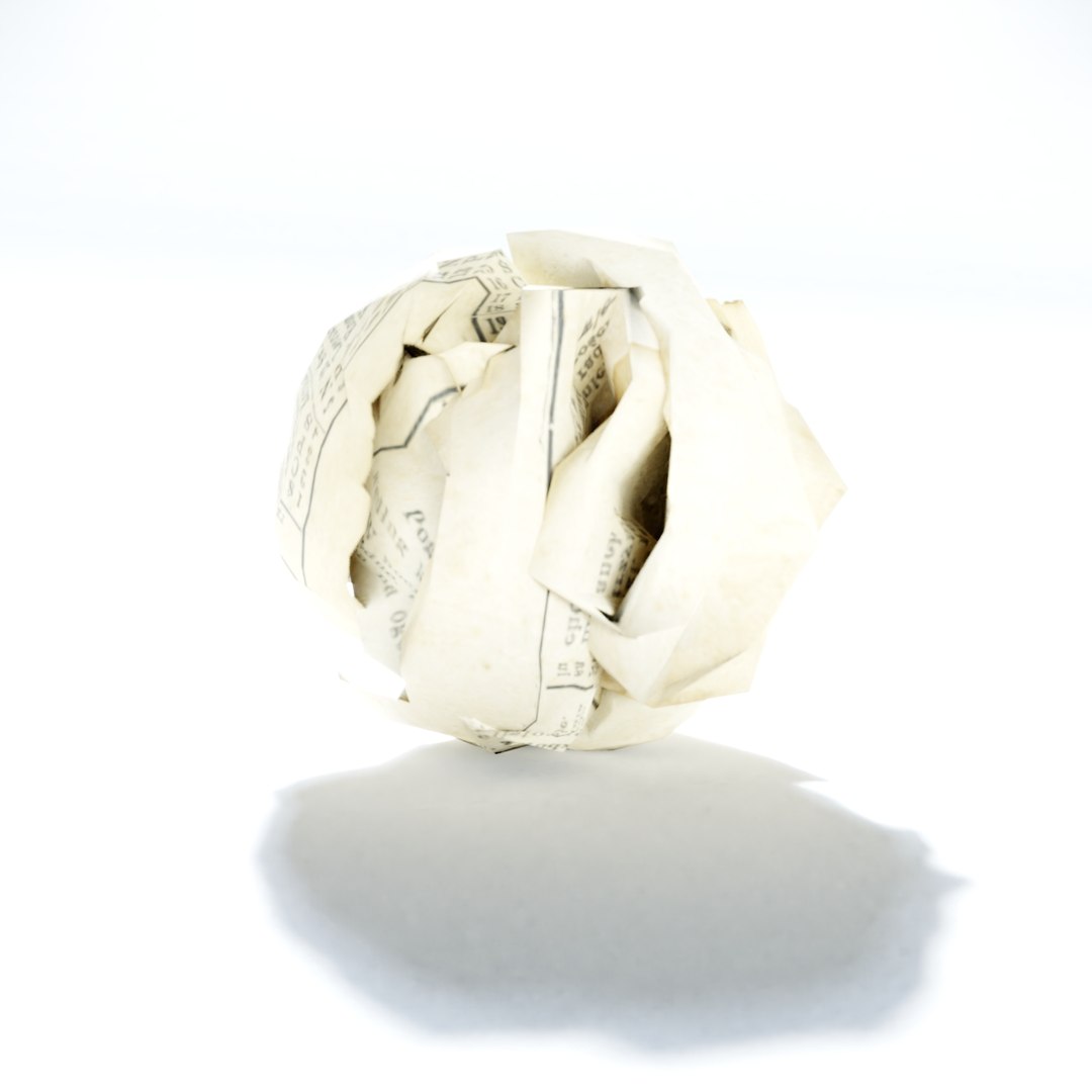 Paper Crumpled 3D Model - TurboSquid 1543446