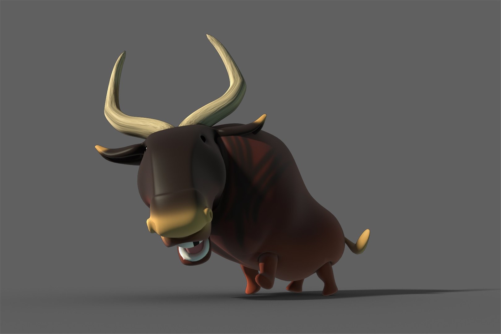3D Cartoon Buffalo Model - TurboSquid 1832554