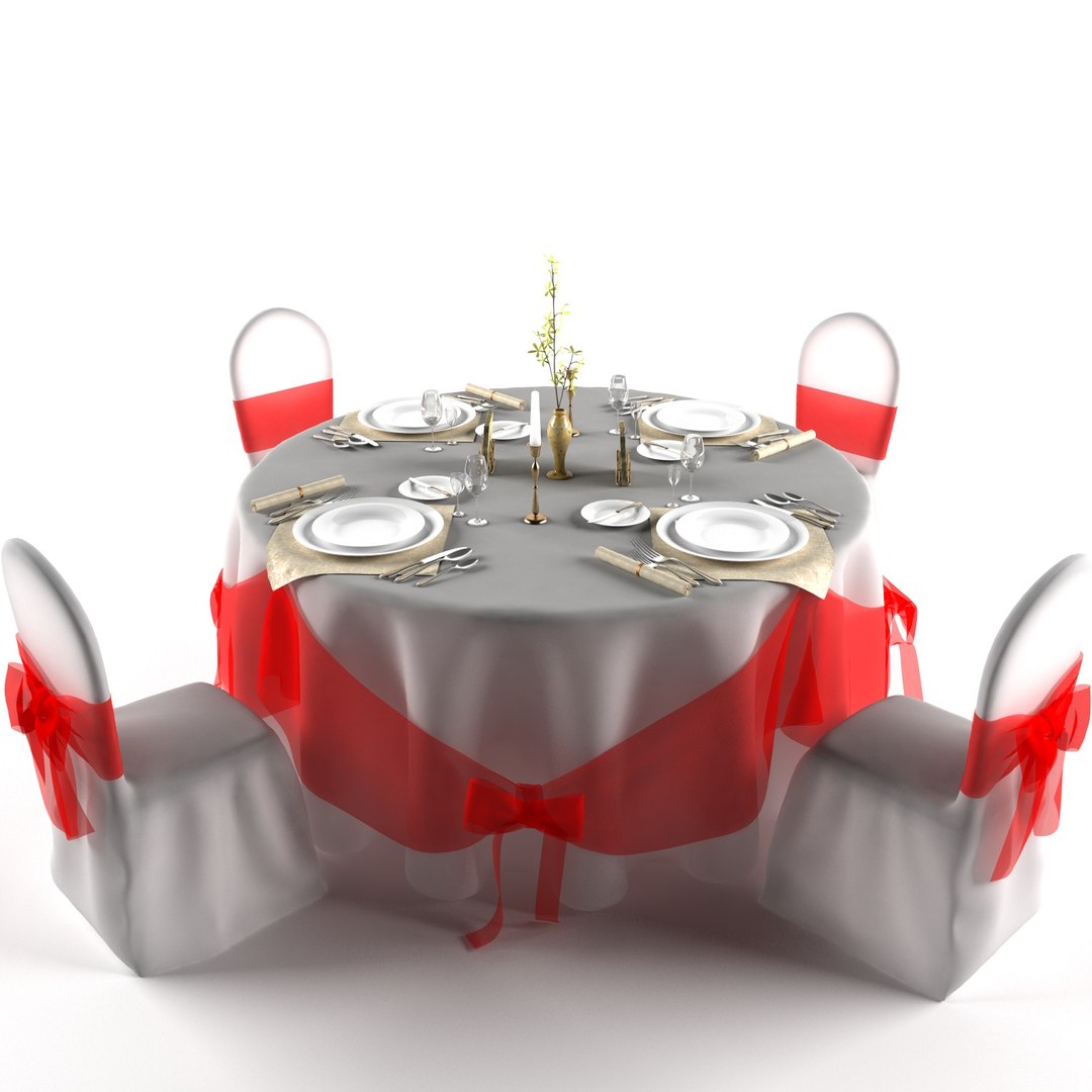 Wedding Table 3d Model