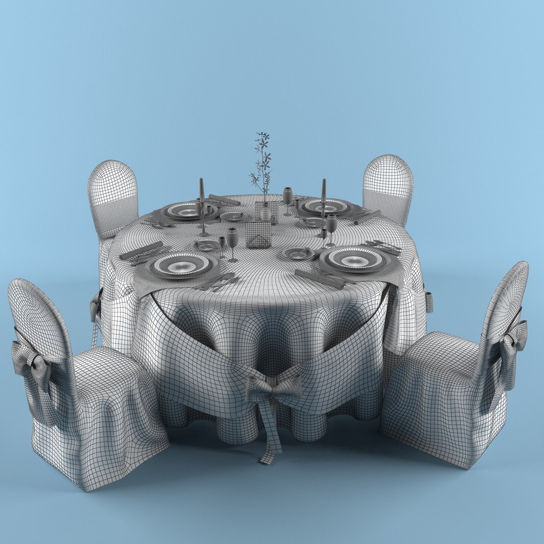 Wedding Table 3d Model