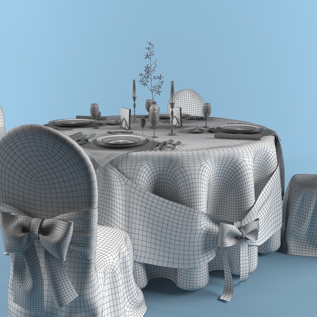Wedding Table 3d Model