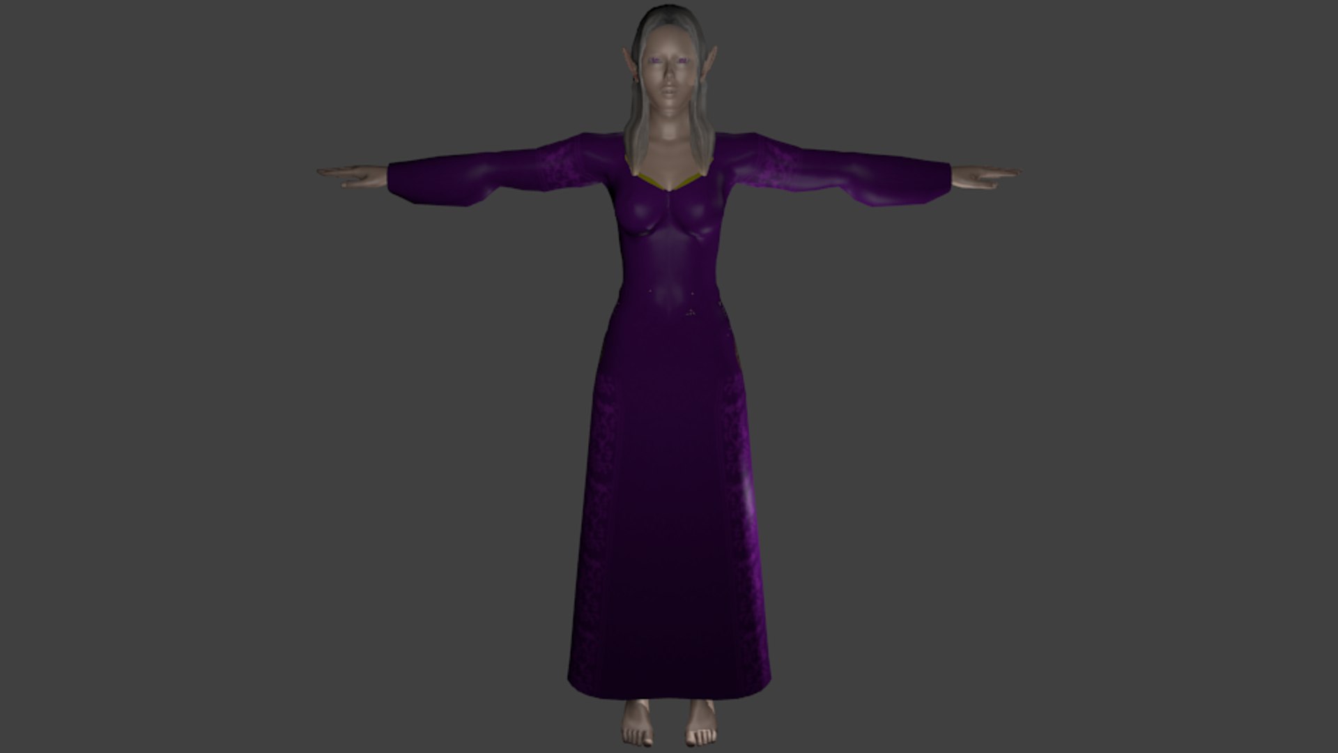 female elf 3d model