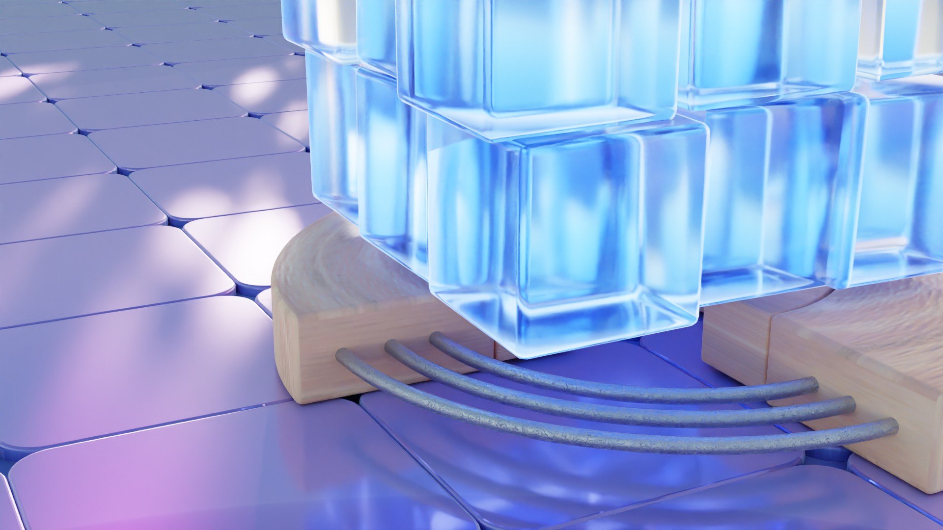 3D Model A Glass Cube With Lighting And Materials - TurboSquid 2040090