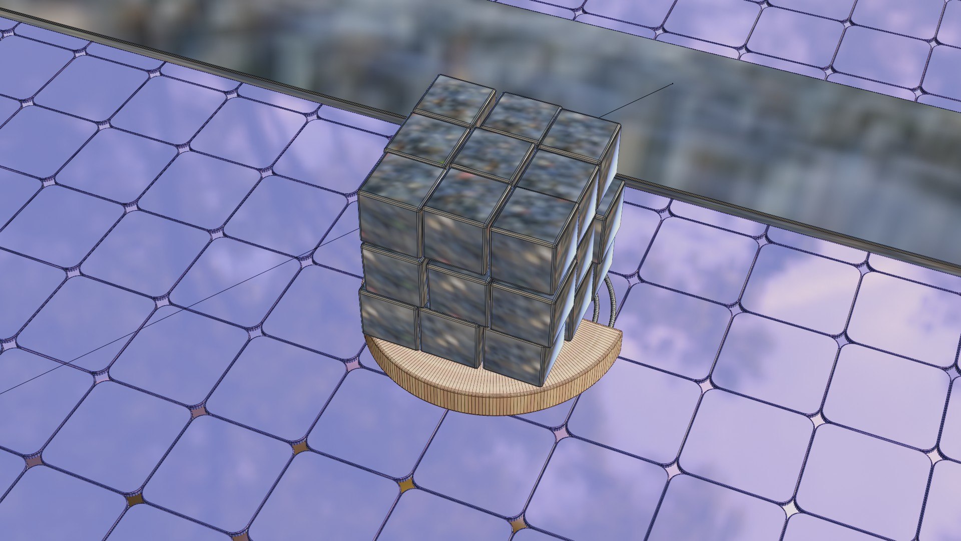 3D Model A Glass Cube With Lighting And Materials - TurboSquid 2040090