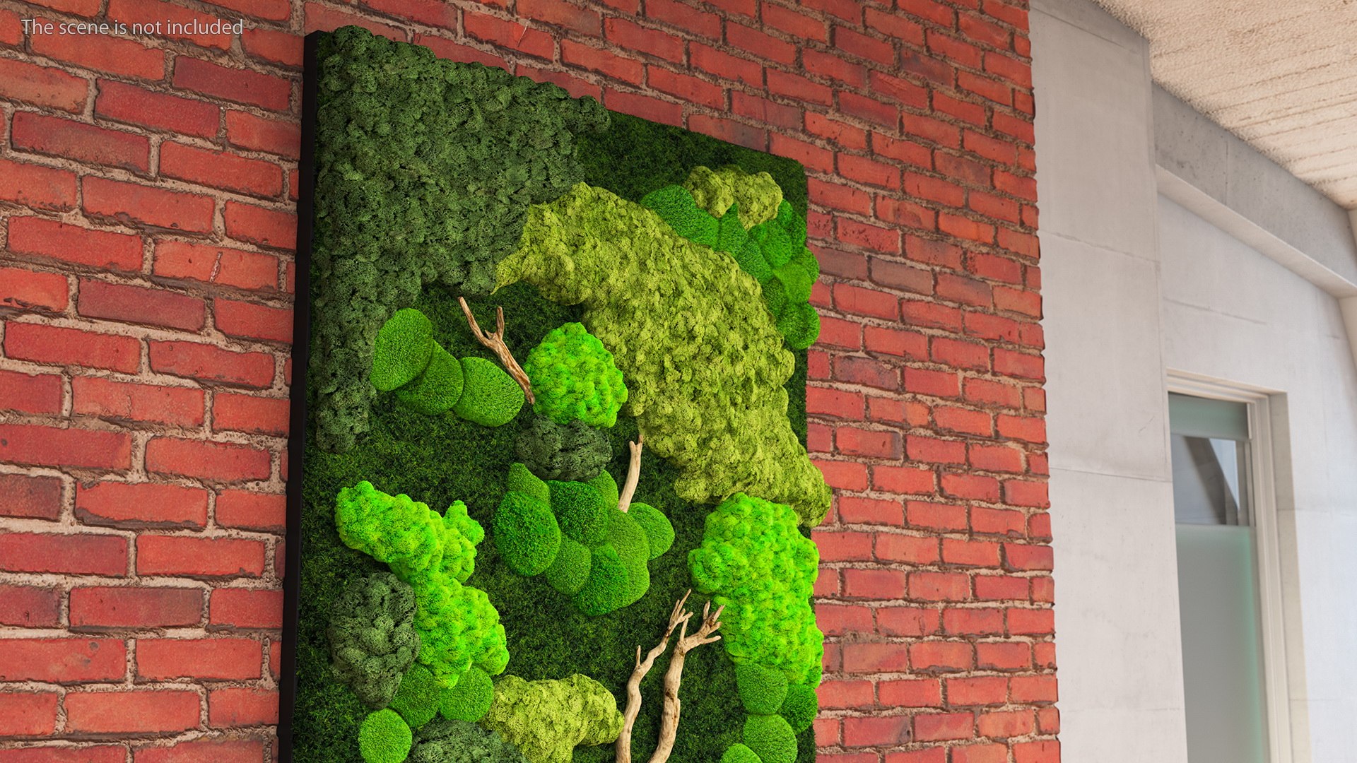 Indoor Plantscape Moss Wall 3D Model - TurboSquid 1647932