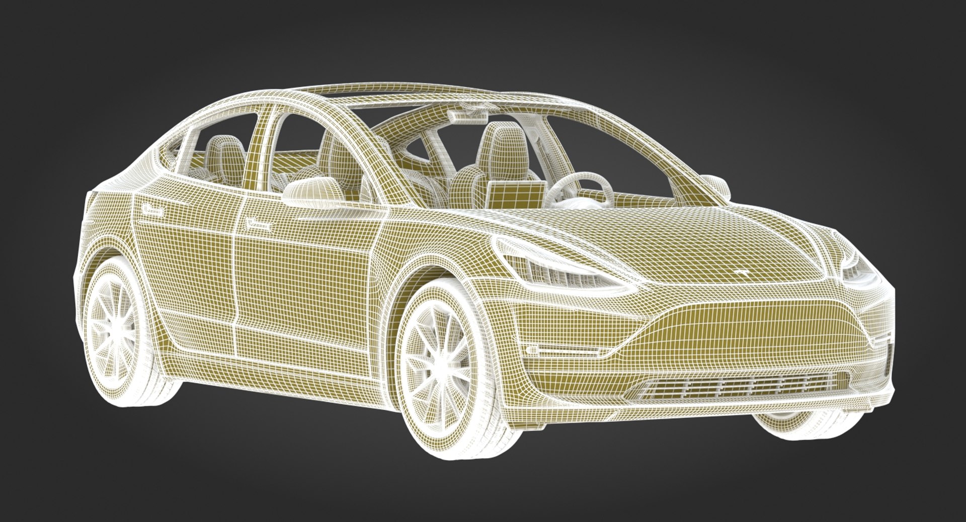 3D tesla 3 modeled s - TurboSquid 1253496