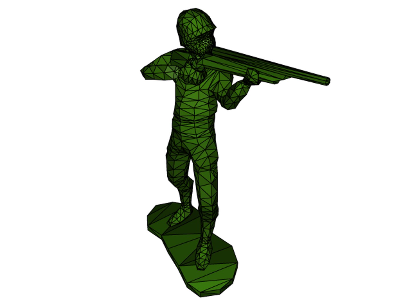 3d model plastic army man