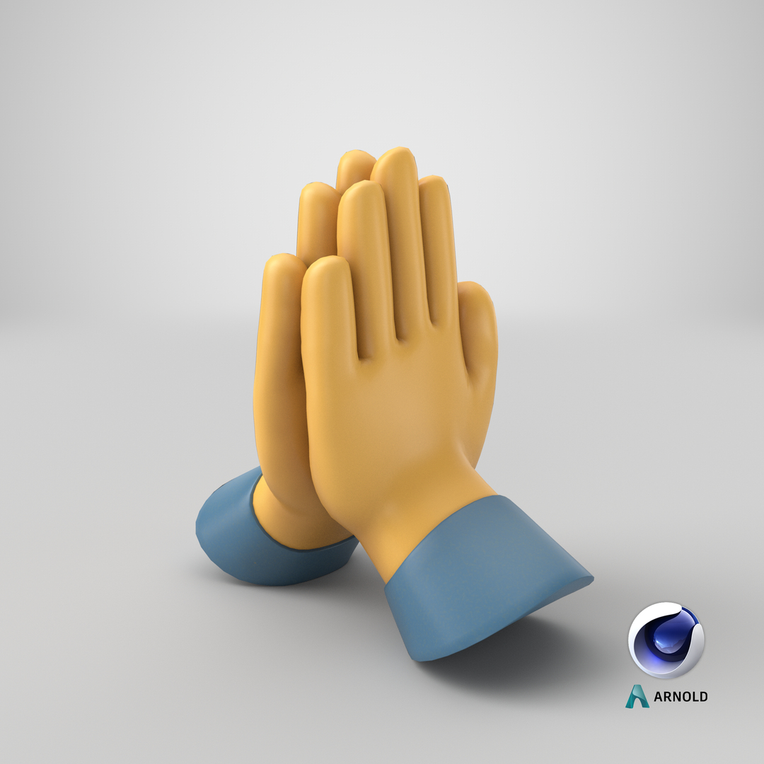 modèle 3D de Emoji mains jointes - TurboSquid 1549522