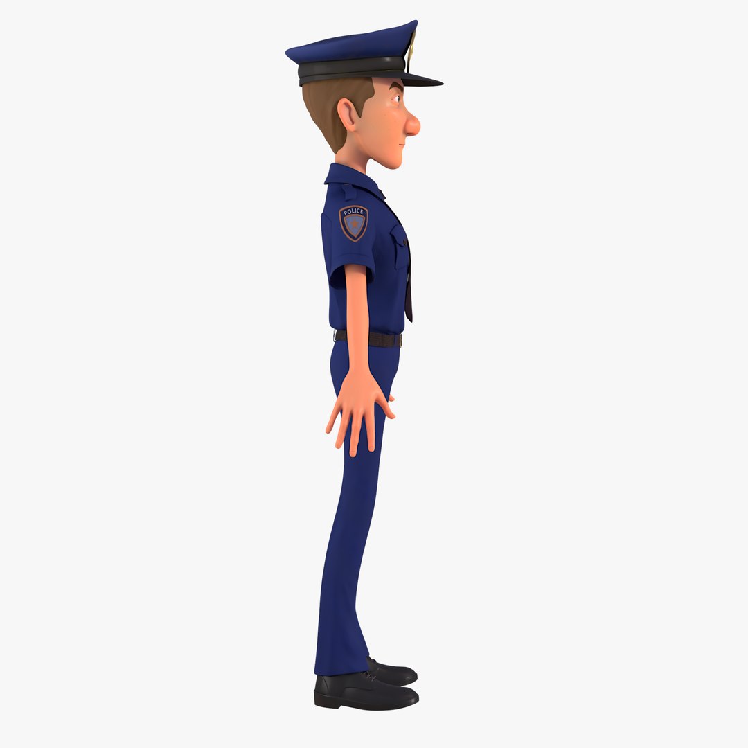 3D Cartoon Police Man Model - TurboSquid 1982663