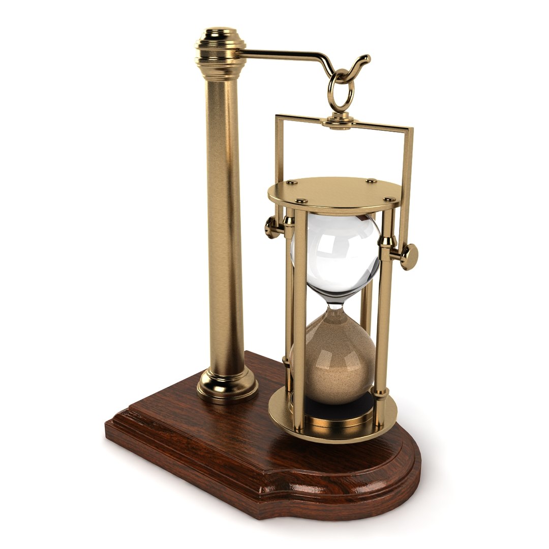 3d Hourglass Stand Glass Model