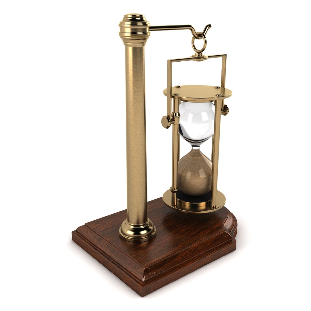 3d Hourglass Stand Glass Model