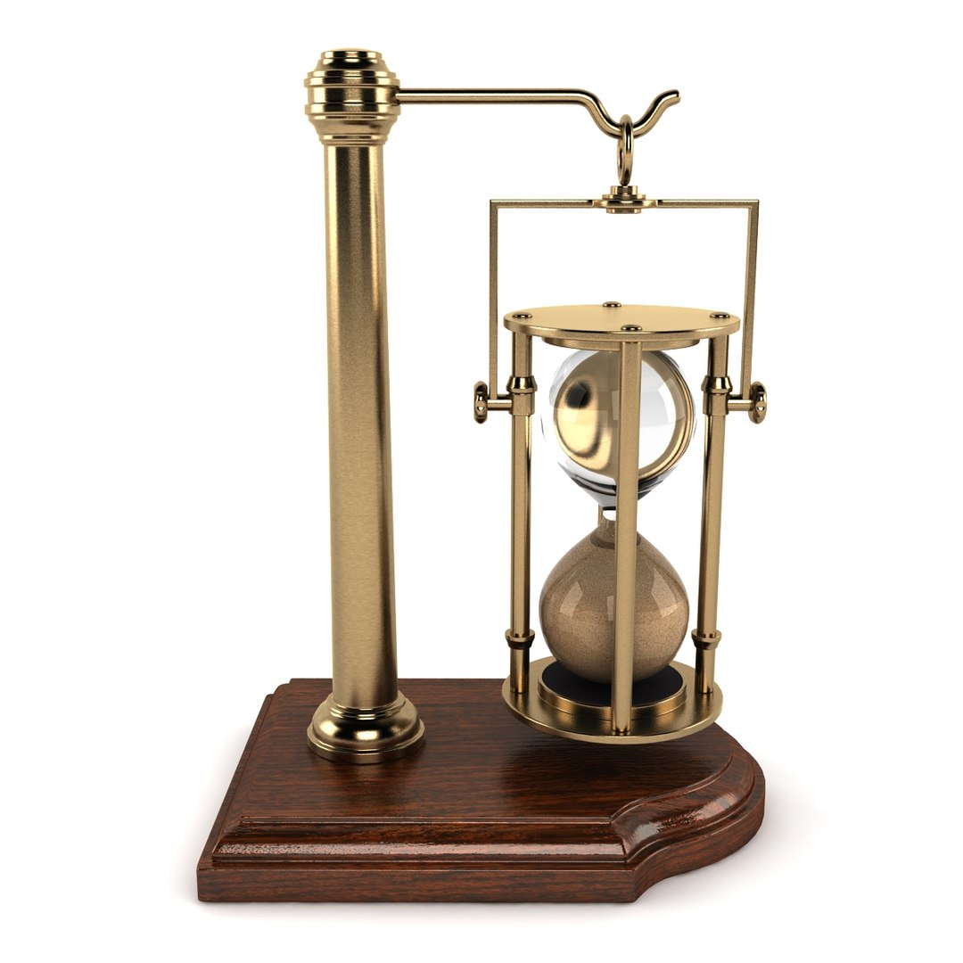 3d Hourglass Stand Glass Model