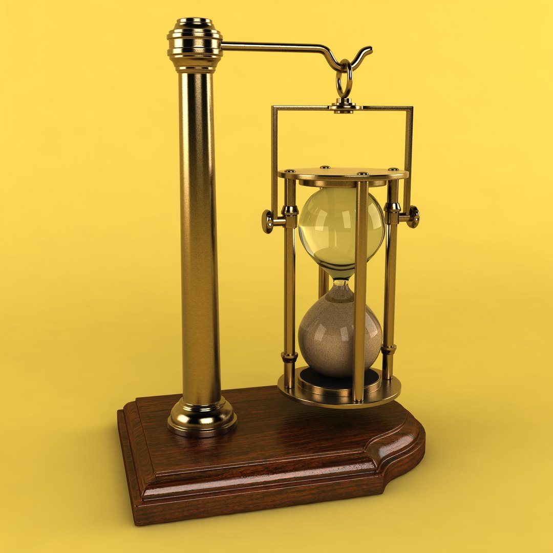 3d Hourglass Stand Glass Model