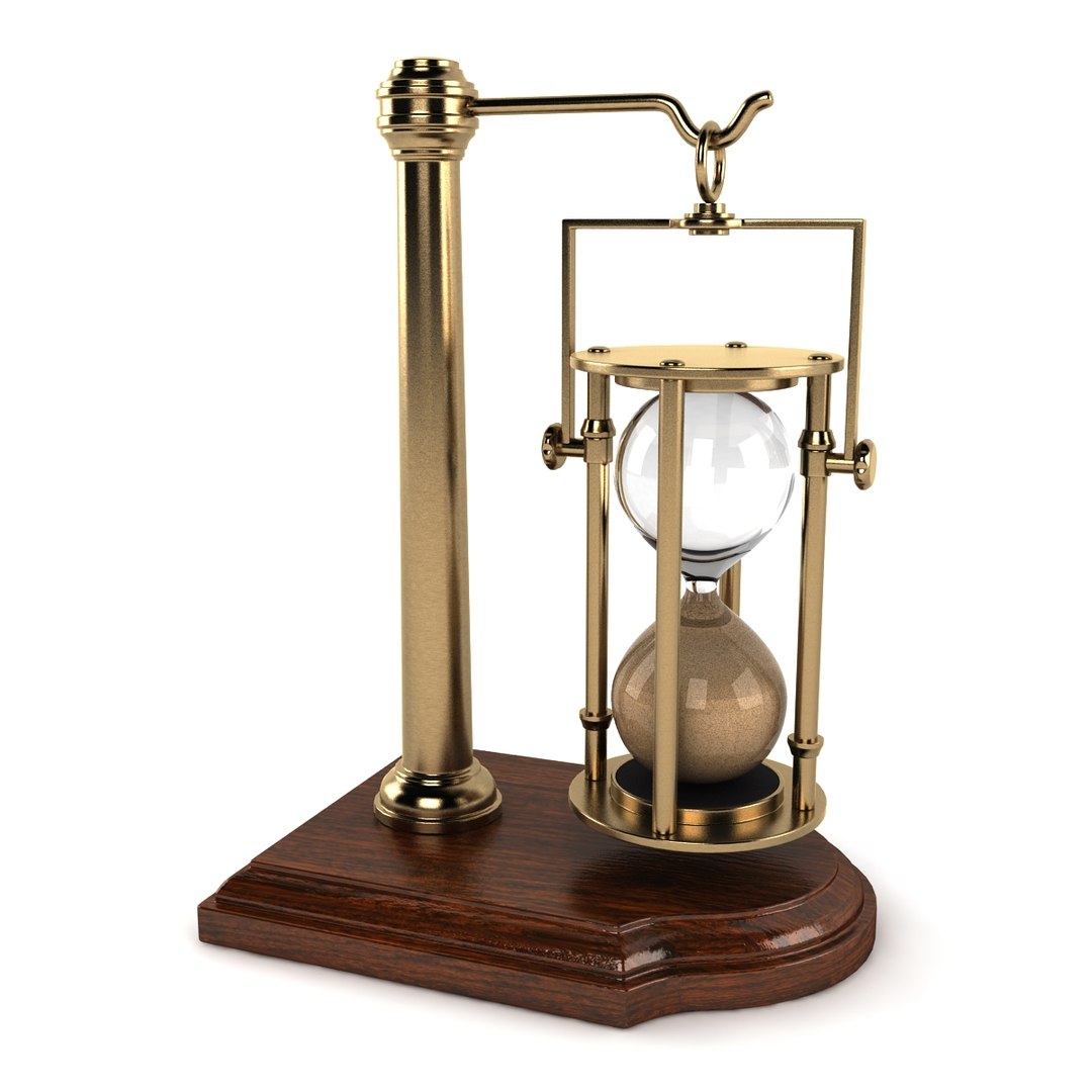 3d Hourglass Stand Glass Model