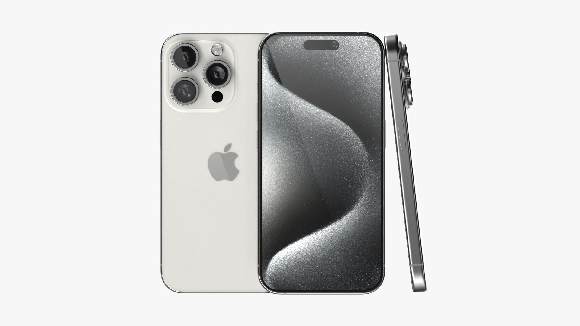 Apple iPhone 15 Pro White Titanium 3D - TurboSquid 2125750