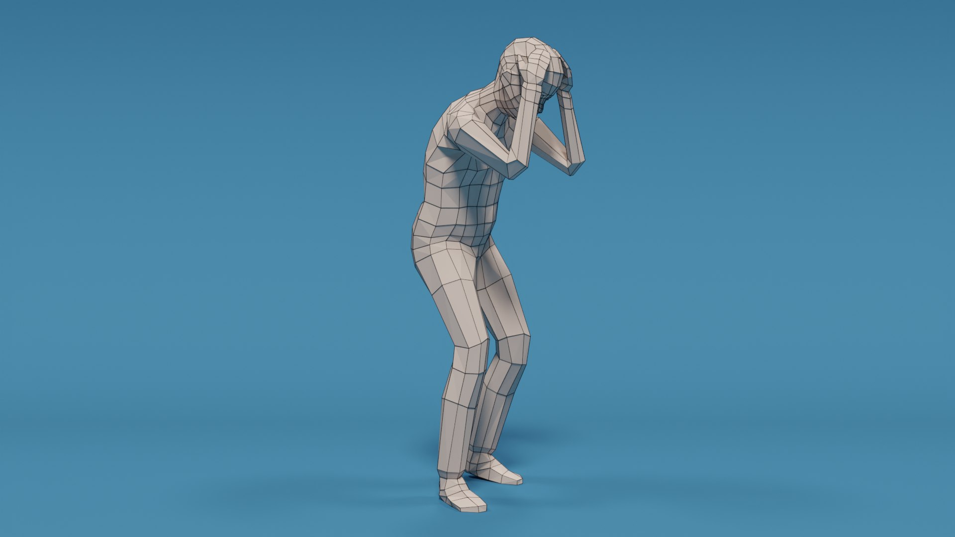 3D Kid Holding Head - TurboSquid 1665694