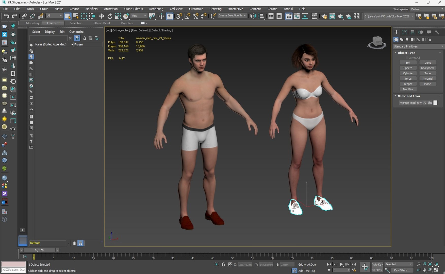 3D Man And Woman In Shoes 79 Model - TurboSquid 2270470