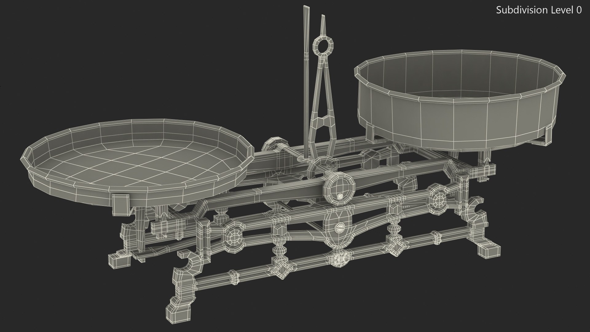 3D old vintage kitchen scale - TurboSquid 1632528