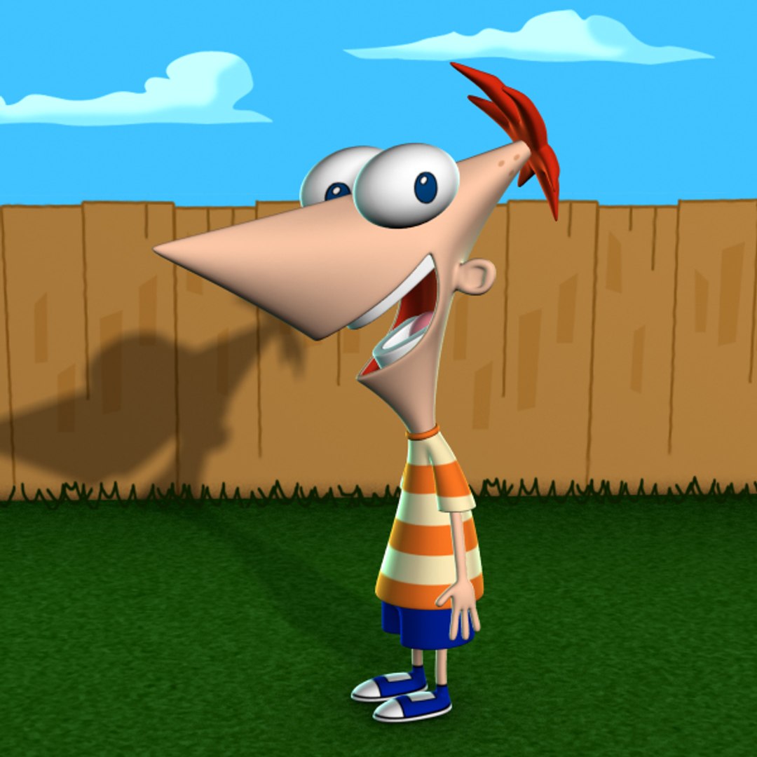 3d Phineas Cartoon Model
