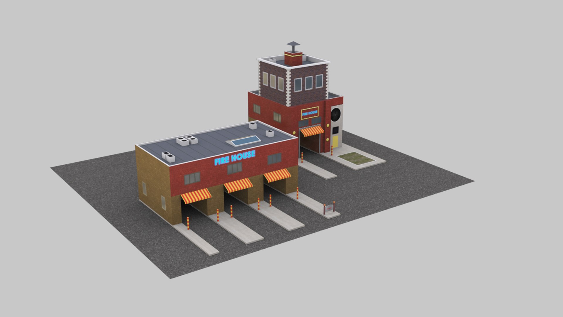 3D Low Poly Building Pack 4 Model - TurboSquid 1891884