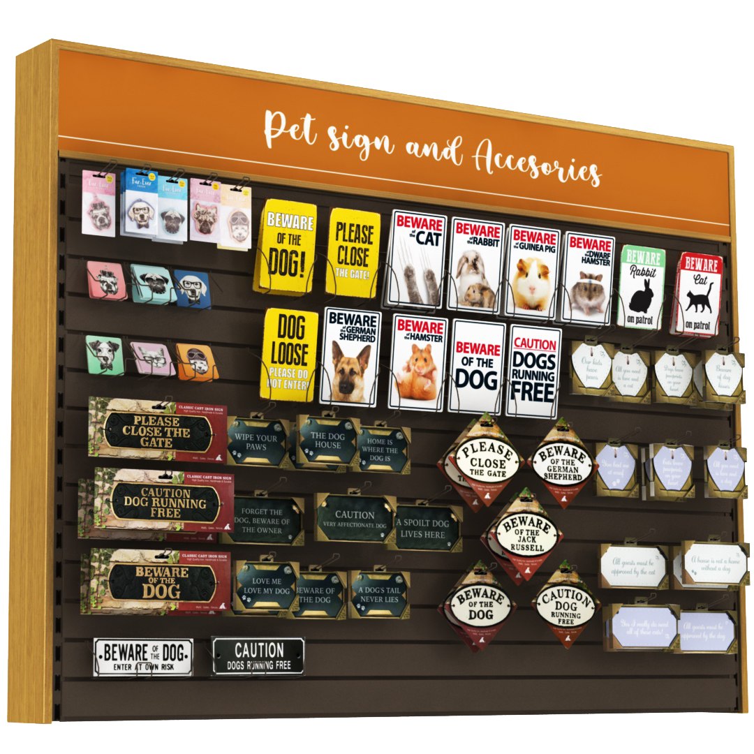 Pet Shop - Pet Sign And Accesories 3D Model - TurboSquid 1791062
