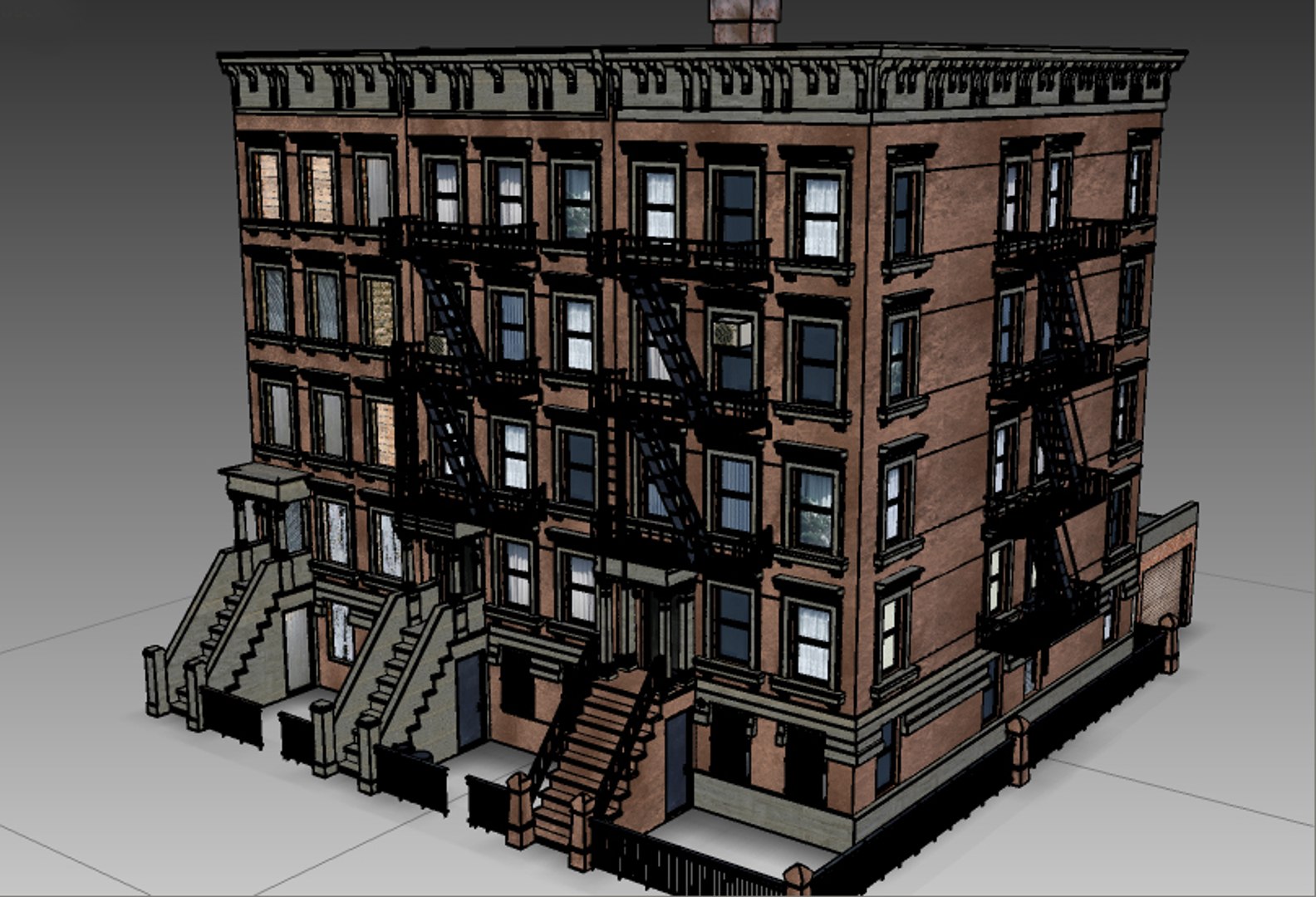 Downtown Building 3d Model